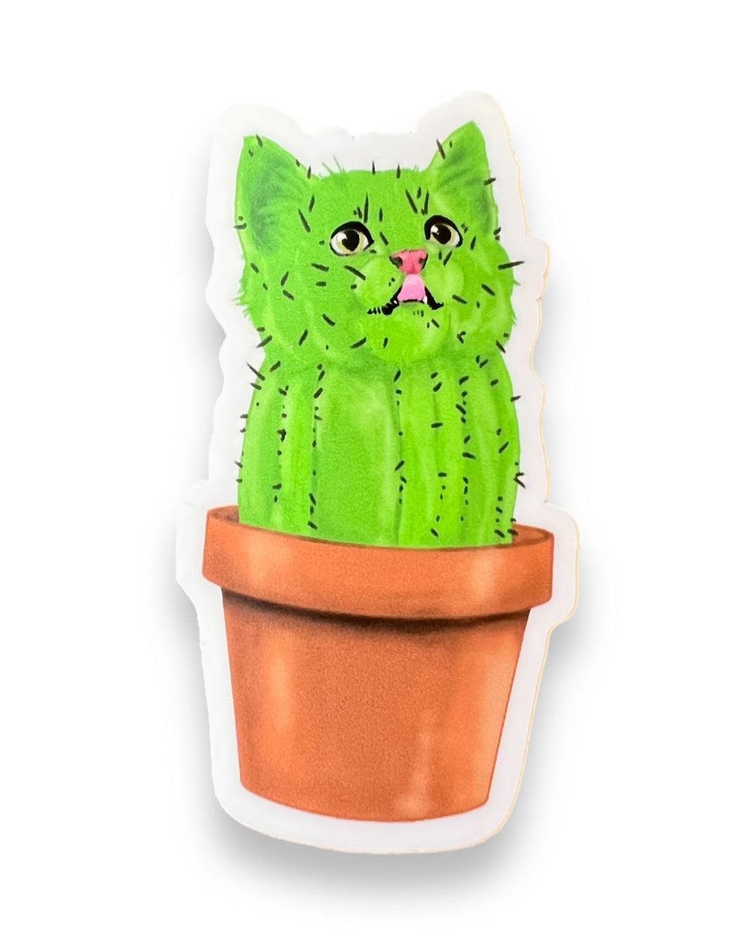 Cacti Cat Sticker by Big Moods | Le Monkey House