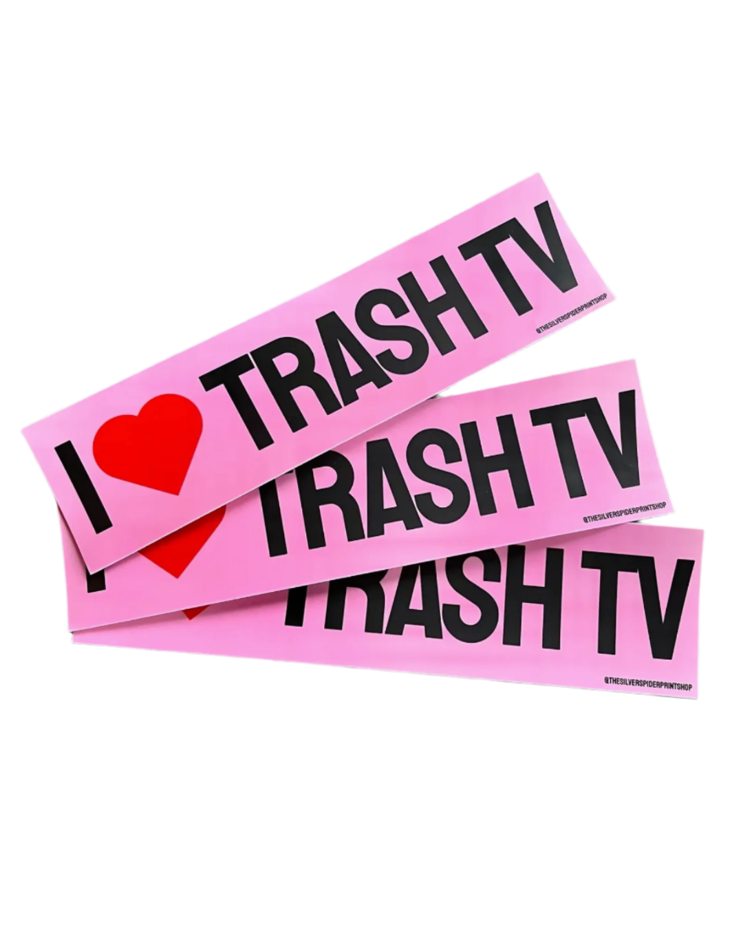 I Heart Trash TV Bumper Sticker by The Silver Spider | Le Monkey House