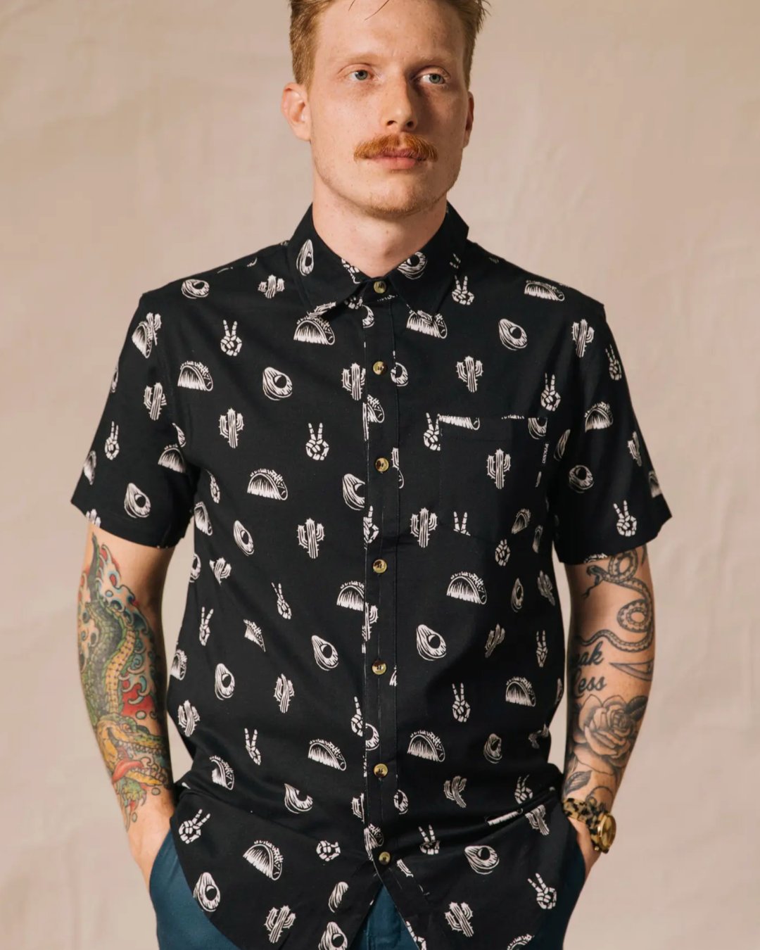 No Problemo Button Up by Pyknic | Le Monkey House