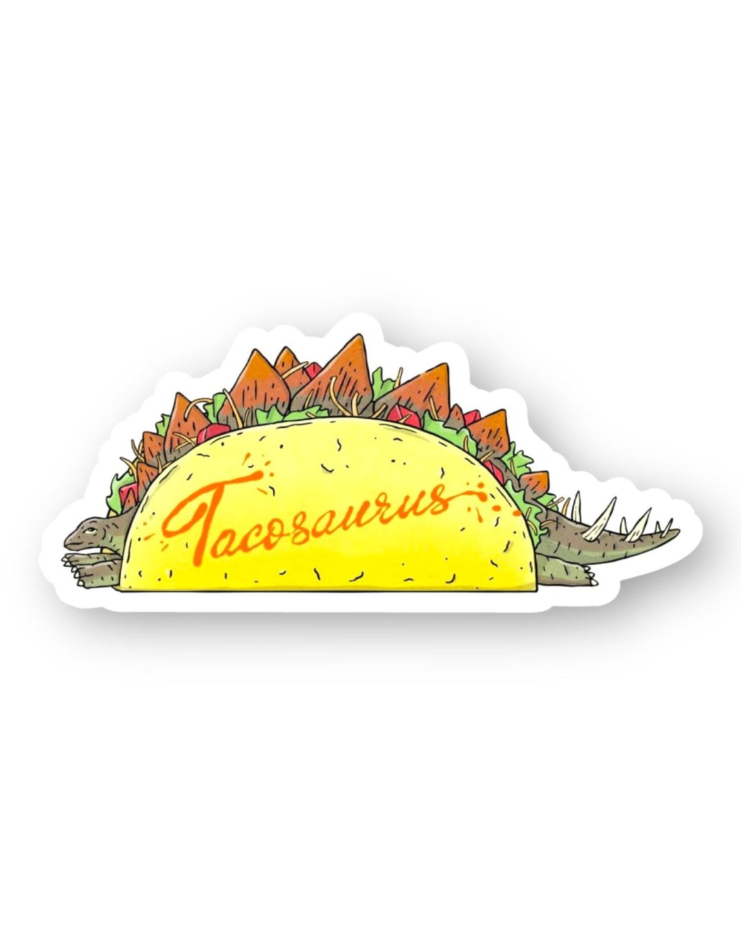 Tacosaurus Sticker by Big Moods | Le Monkey House